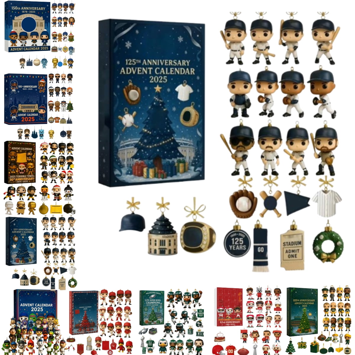 Baseball 125nd Anniversary Advent Calendar 2025 2025 Baseball Holiday ...