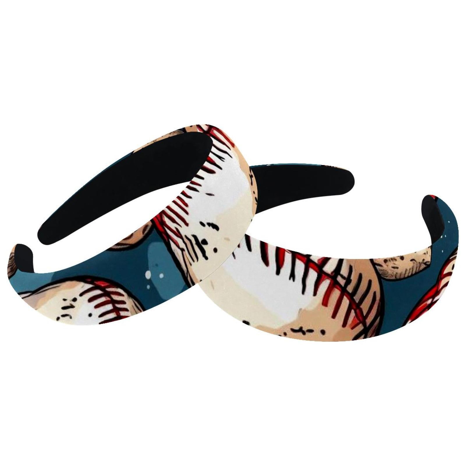 Baseball 2 Pcs Soft Wide Headbands Printed Accessories for Women and ...