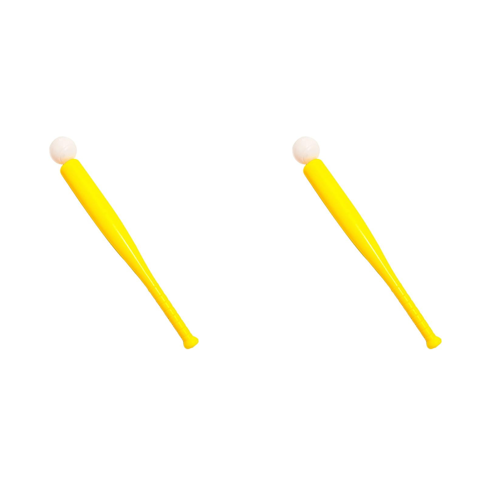 Baseball 2 Sets Kids Baseball Bat and Ball Set Plastic Baseball Bat ...