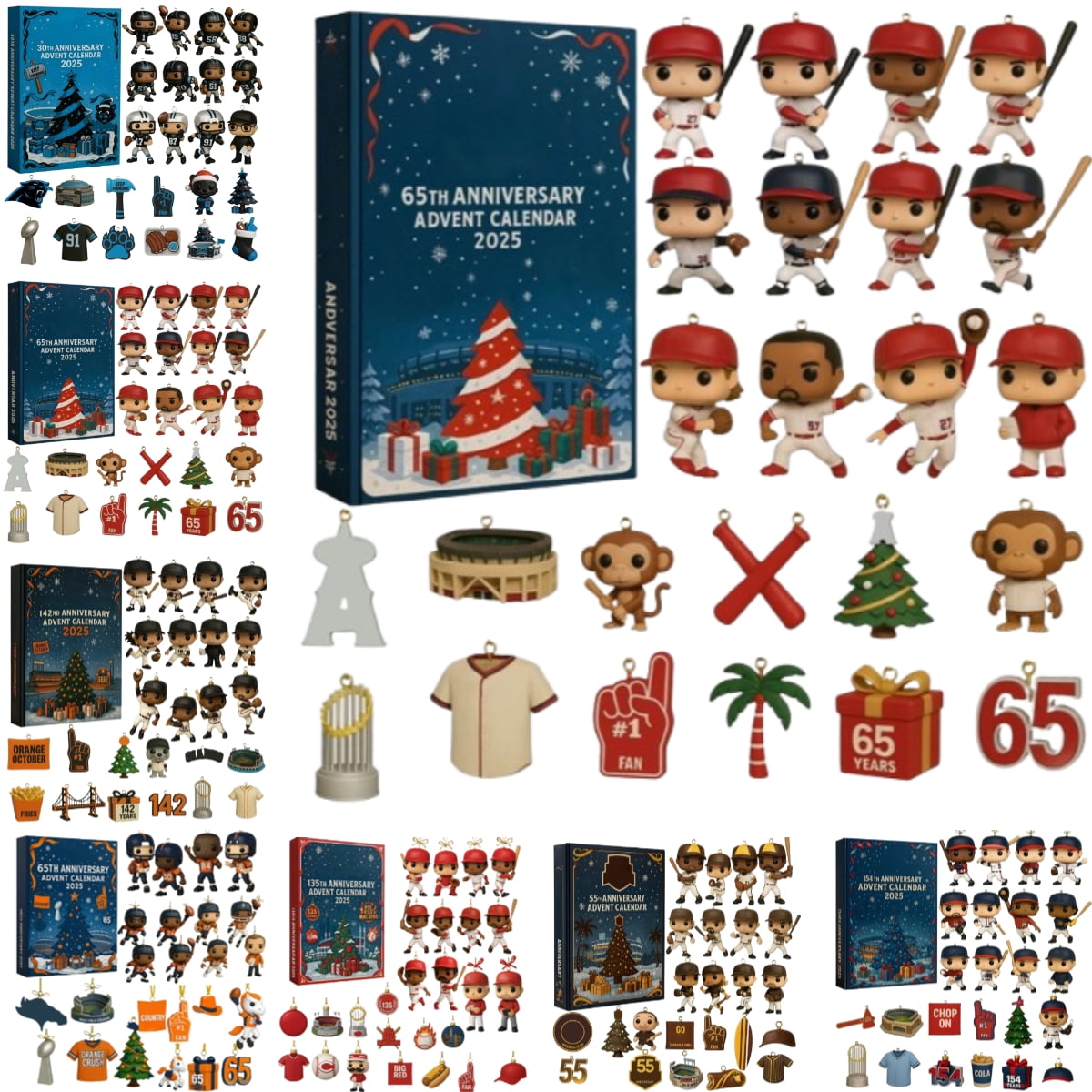 Baseball 65nd Anniversary Advent Calendar 2025 24 Day Countdown with ...
