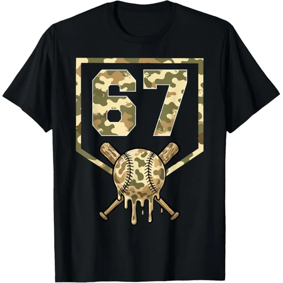 Baseball 67 Drip Ice Cream Dripping Six Seven Graphic Tee Shirt Style,for men & women up to 5XL ...