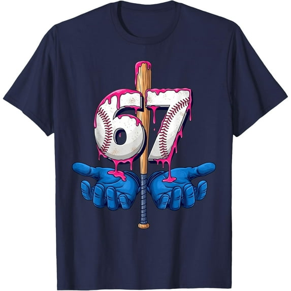 Baseball 67 Six Seven Funny Gen Alpha Meme T-Shirt - Walmart.com
