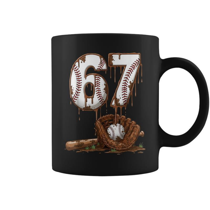 Baseball 67 Six Seven Meme 67 Drip Baseball Boys Men Coffee Mugs ...