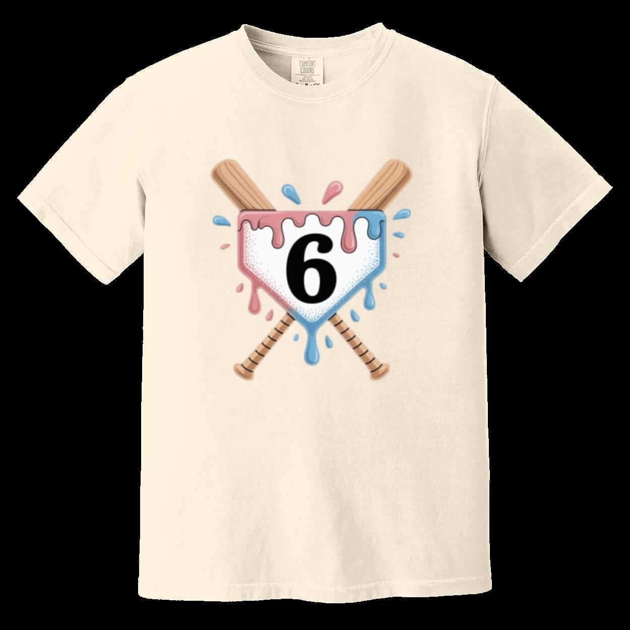 Baseball 6th Birthday Ice Cream Drip Boy Kids Party Sweet Retro Comfort ...