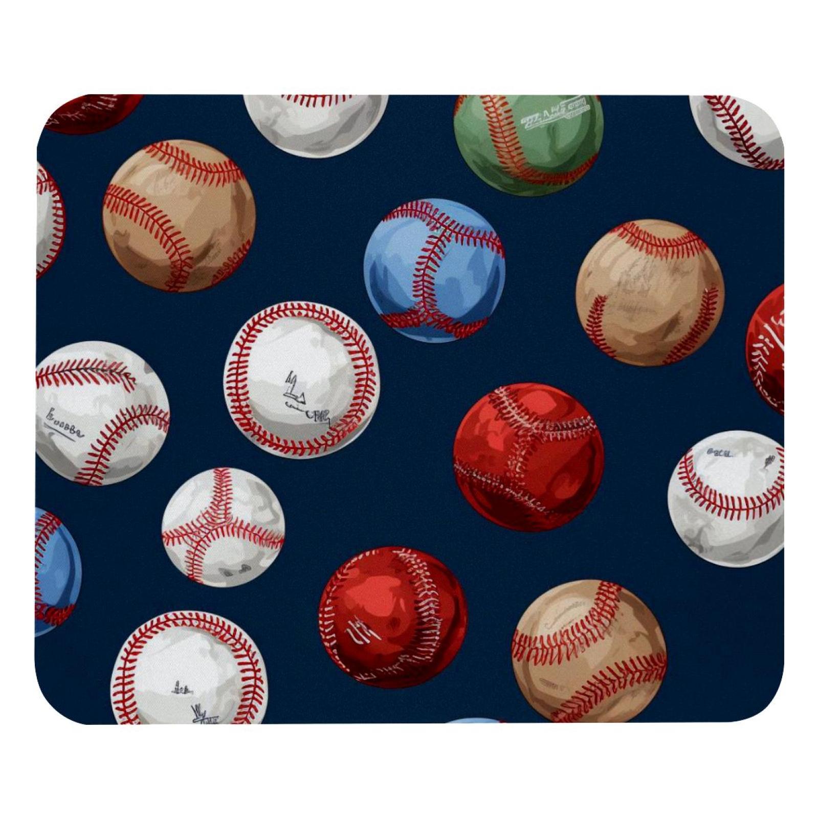 Baseball 8.3x9.8 Inch Square Gaming Mouse Pad with Non-Slip Rubber ...