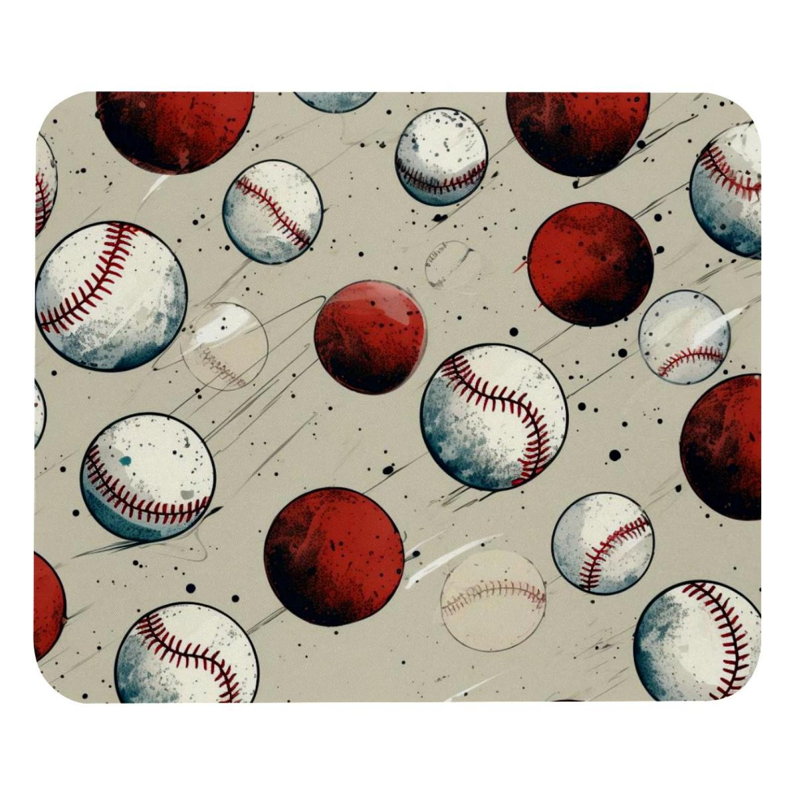 Baseball 8.3x9.8 Inch Square Non-Slip Rubber Bottom Mouse Pad, Desk Pad ...
