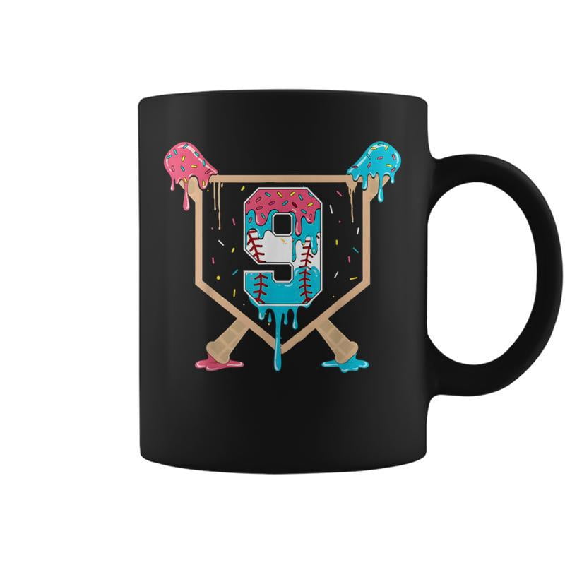 Baseball 9 Year Old Ice Cream Drip 9Th Birthday Boys Player Coffee Mugs ...
