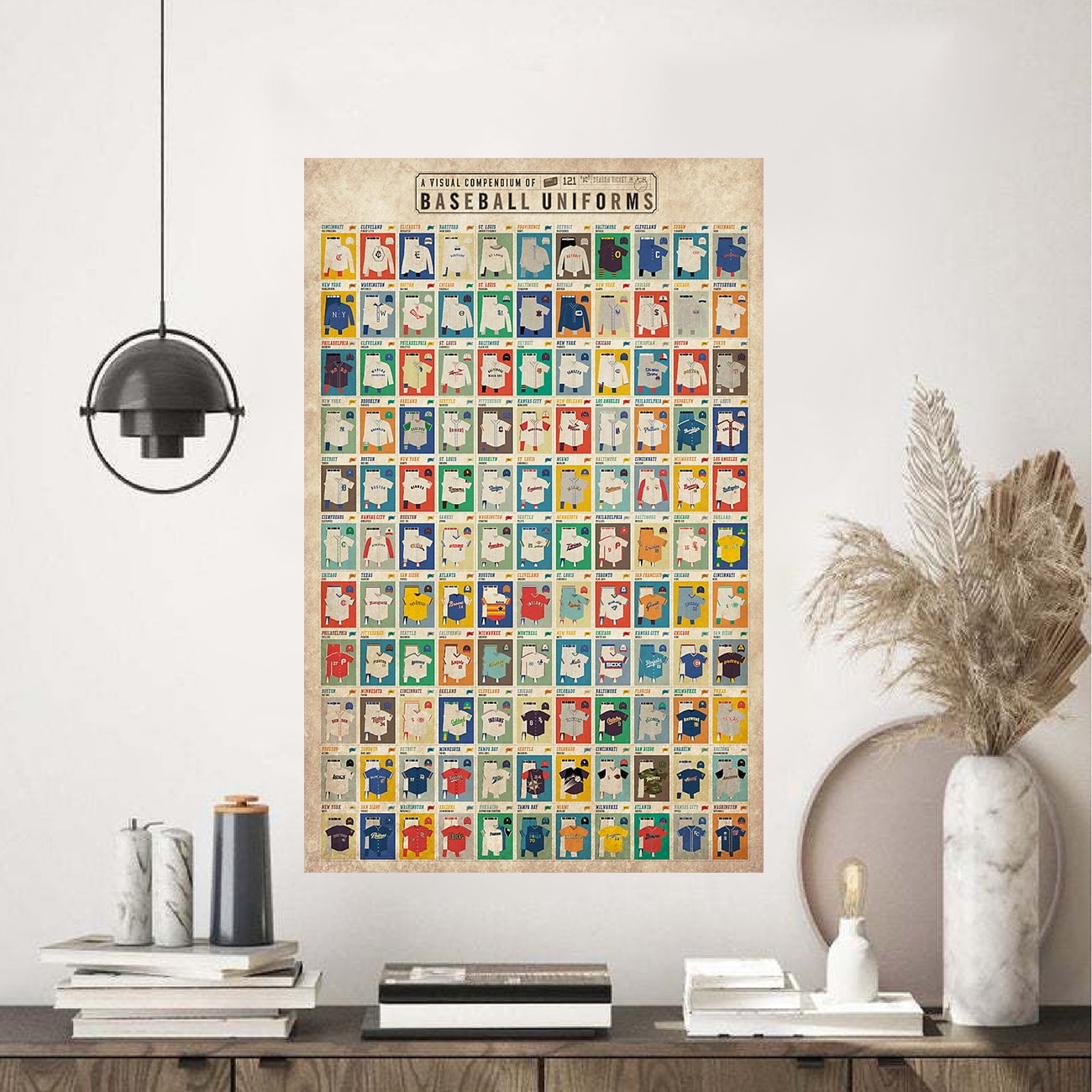 Baseball A Visual Compendium Of Baseball Uniforms Poster Baseball ...