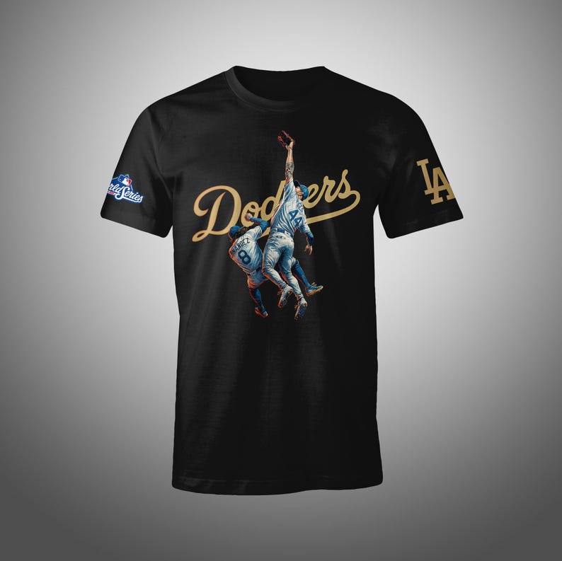 Baseball Action Catch Graphic T-Shirt, High Jump Play Sports ...
