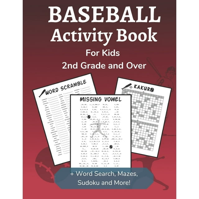 Baseball Activity Book for Kids 2nd Grade and Over: Sports Themed Dot ...