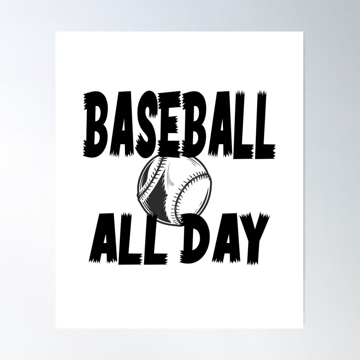 Baseball All Day Poster Wall Art, Modern Wall Decor For Living Room ...