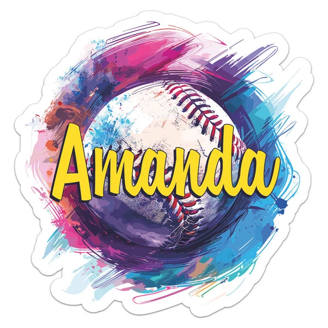 Baseball Amanda Sticker Phone Decal Water Bottle Stickers Car Decals ...