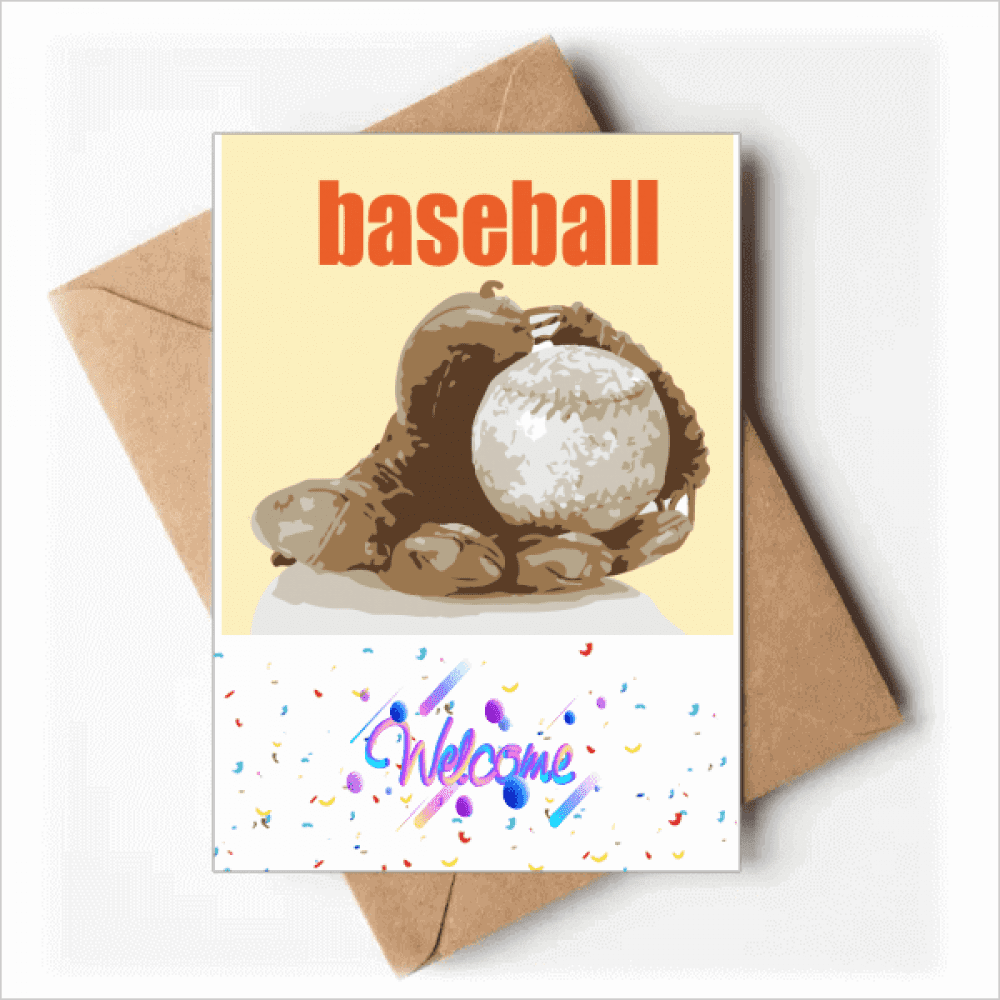 Baseball America Teamwork Welcome Back Greeting Cards Envelopes Blank ...