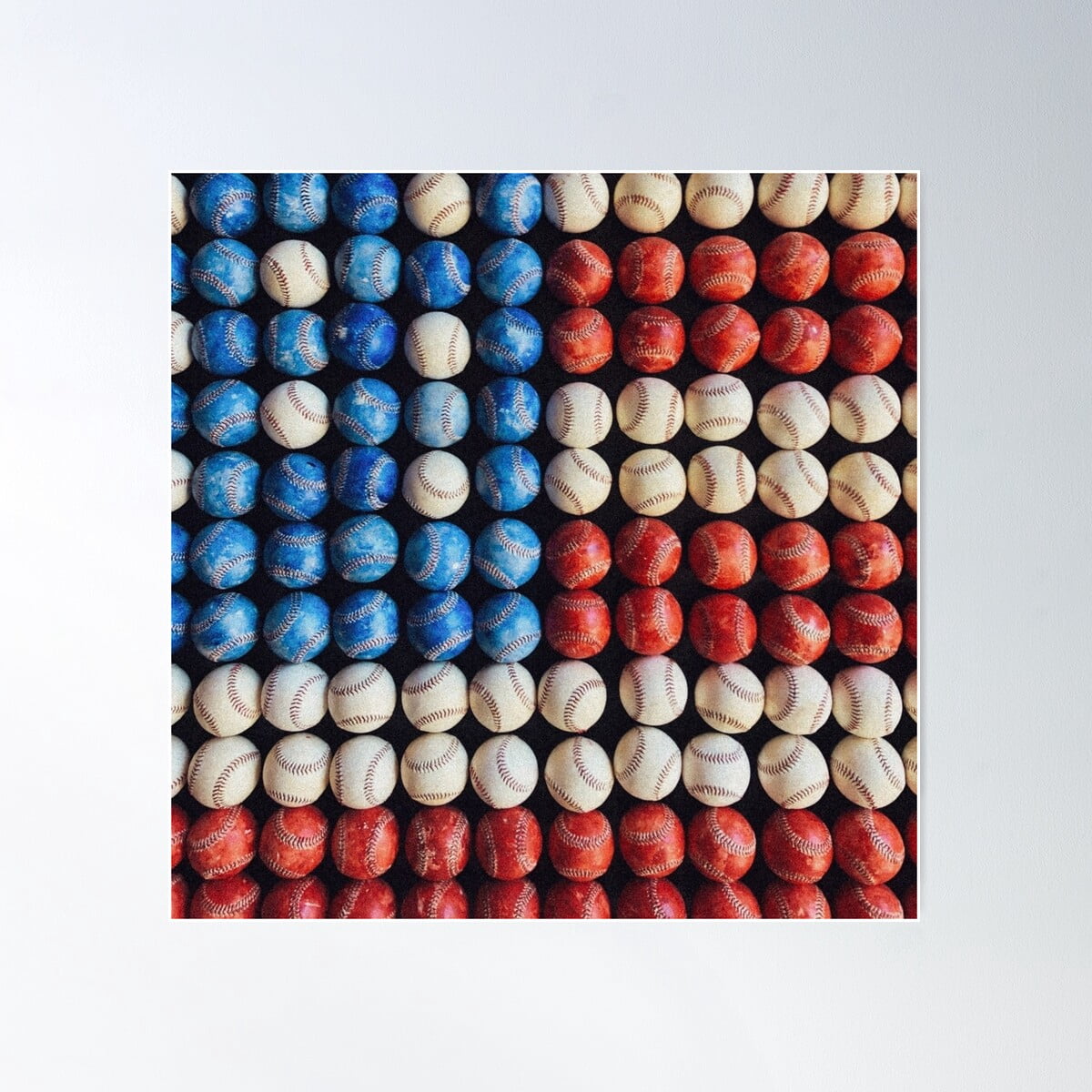 Baseball American Flag Poster Wall Art, Modern Wall Decor For Living ...