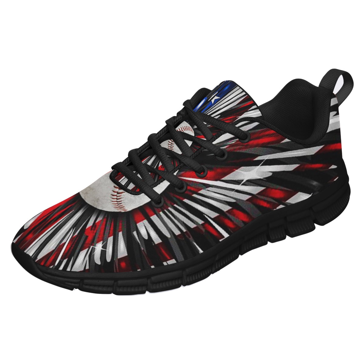 Baseball American Flag Shoes for Men Women Running Shoes Lightweight ...