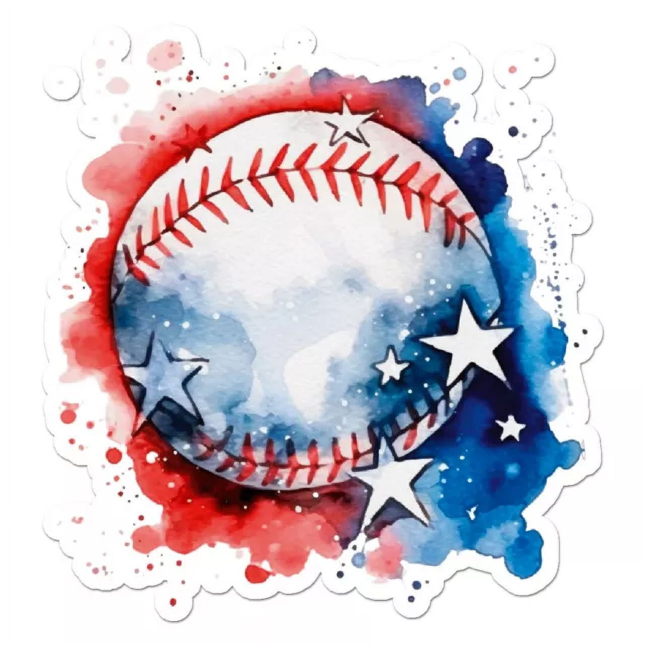 Baseball American Flag Sticker Phone Decal Water Bottle Stickers Car ...