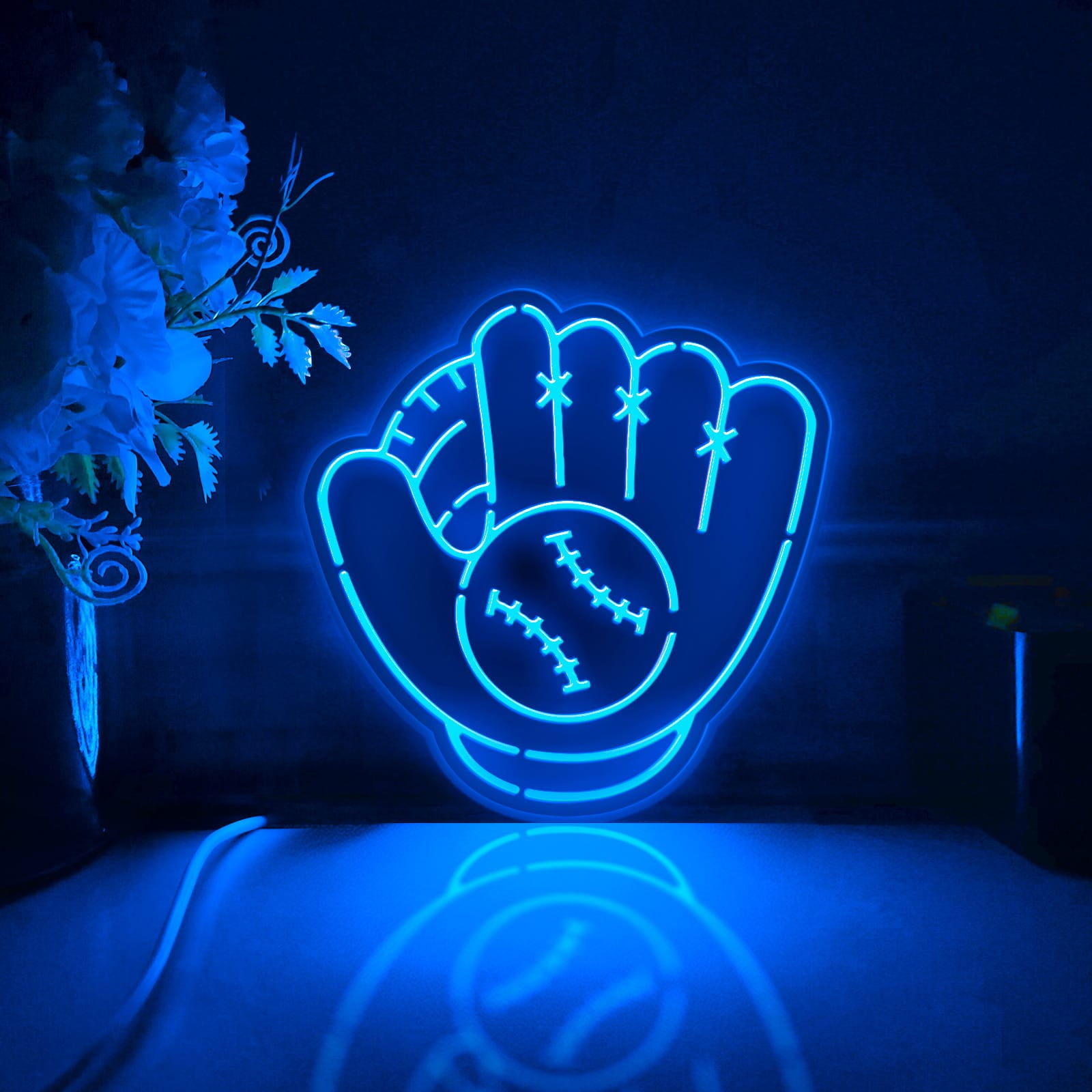Baseball And Baseball Glove Led Light Box, Dimmable Neon-Like Light ...