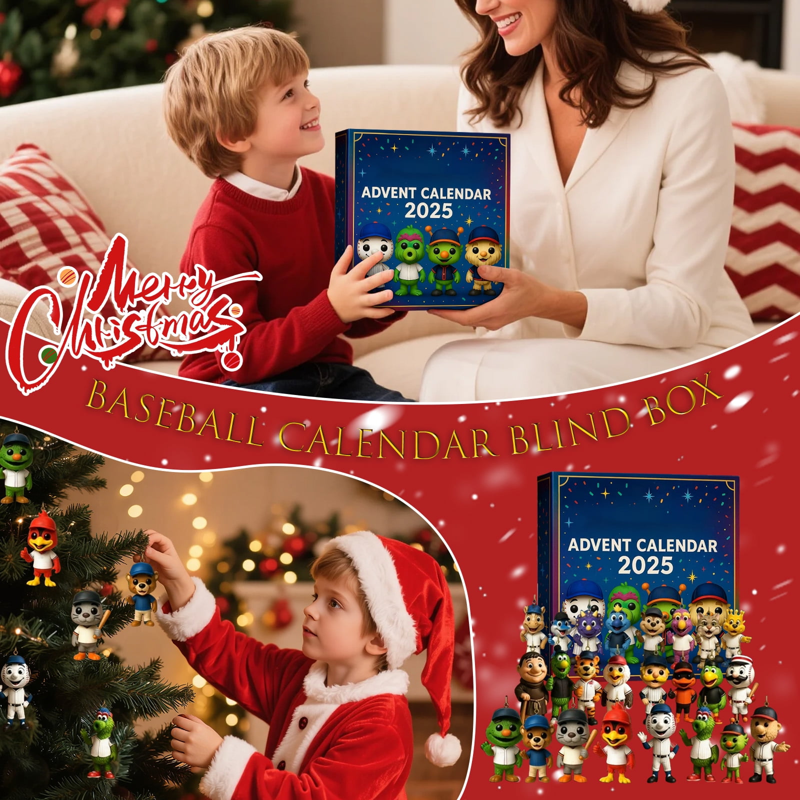 Baseball Anniversary 122th Advent Calendar 2025 2025 Baseball Holiday ...