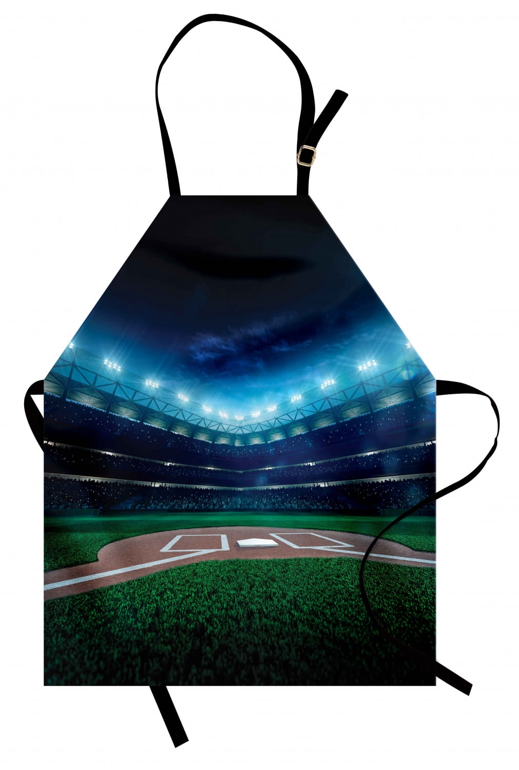 Baseball Apron Professional Baseball Field at Night Vibrant Playground ...