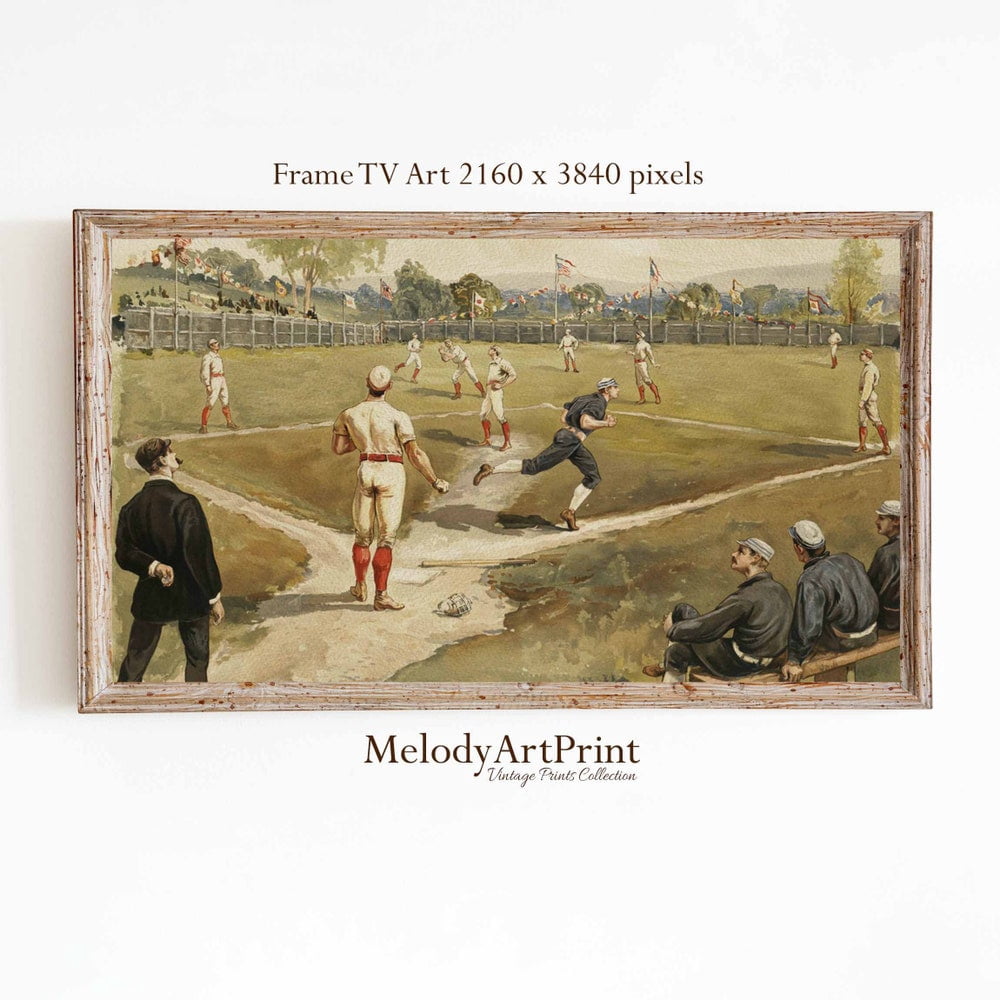 Baseball Art Wallpaper Tv Screensaver Sports Art Vintage Baseball Art ...