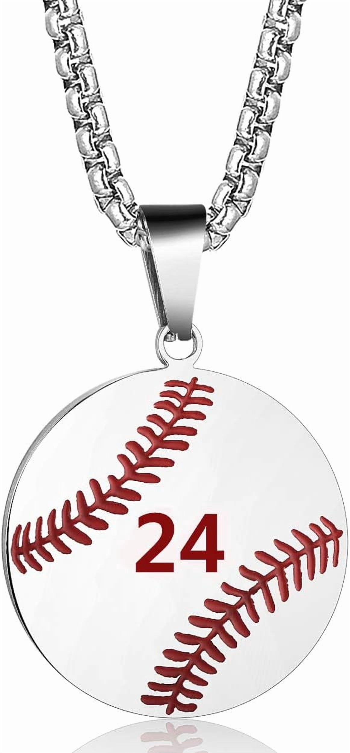 Baseball Athletes Jersey Number 0-99 Cross Pendant Necklace for Women ...