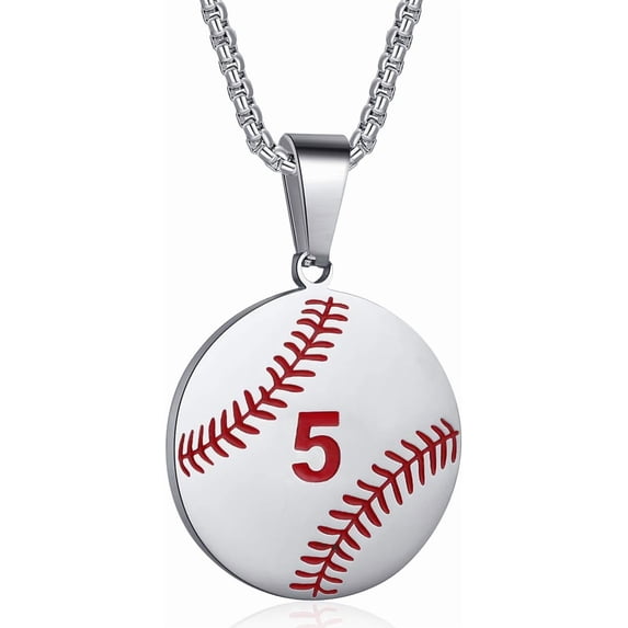 Baseball Athletes Jersey Number 0-99 Cross Pendant Necklace for Women ...