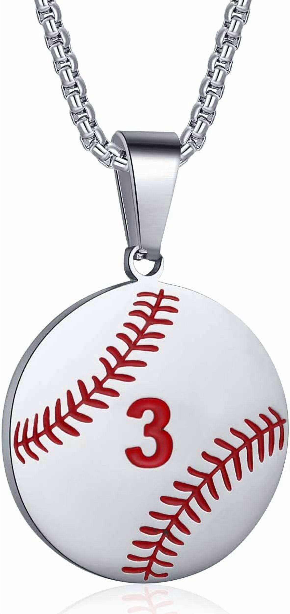 Baseball Athletes Jersey Number 0-99 Cross Pendant Necklace for Women ...