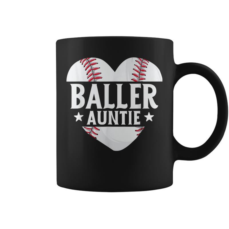 Baseball Aunt Baller Auntie Mothers Day Mom Women Coffee Mugs - Walmart.com