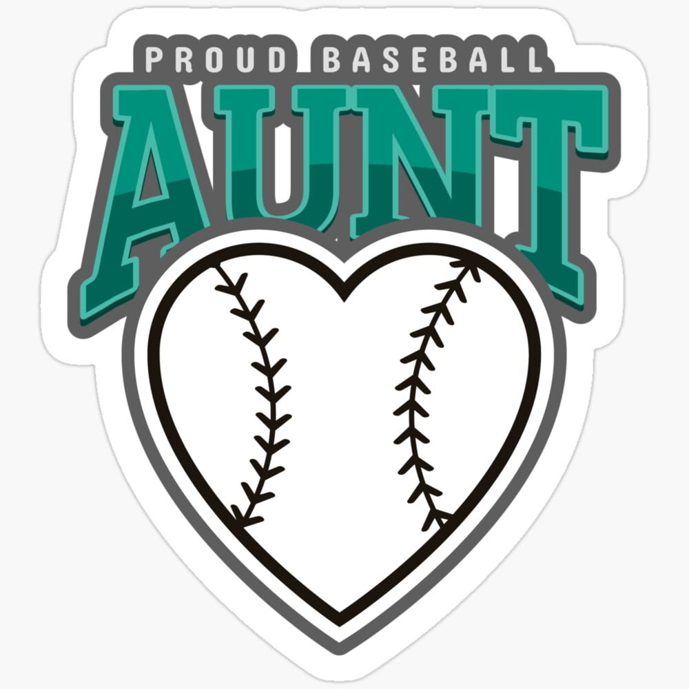 Baseball Aunt Sticker Phone Decal Water Bottle Stickers Car Decals ...