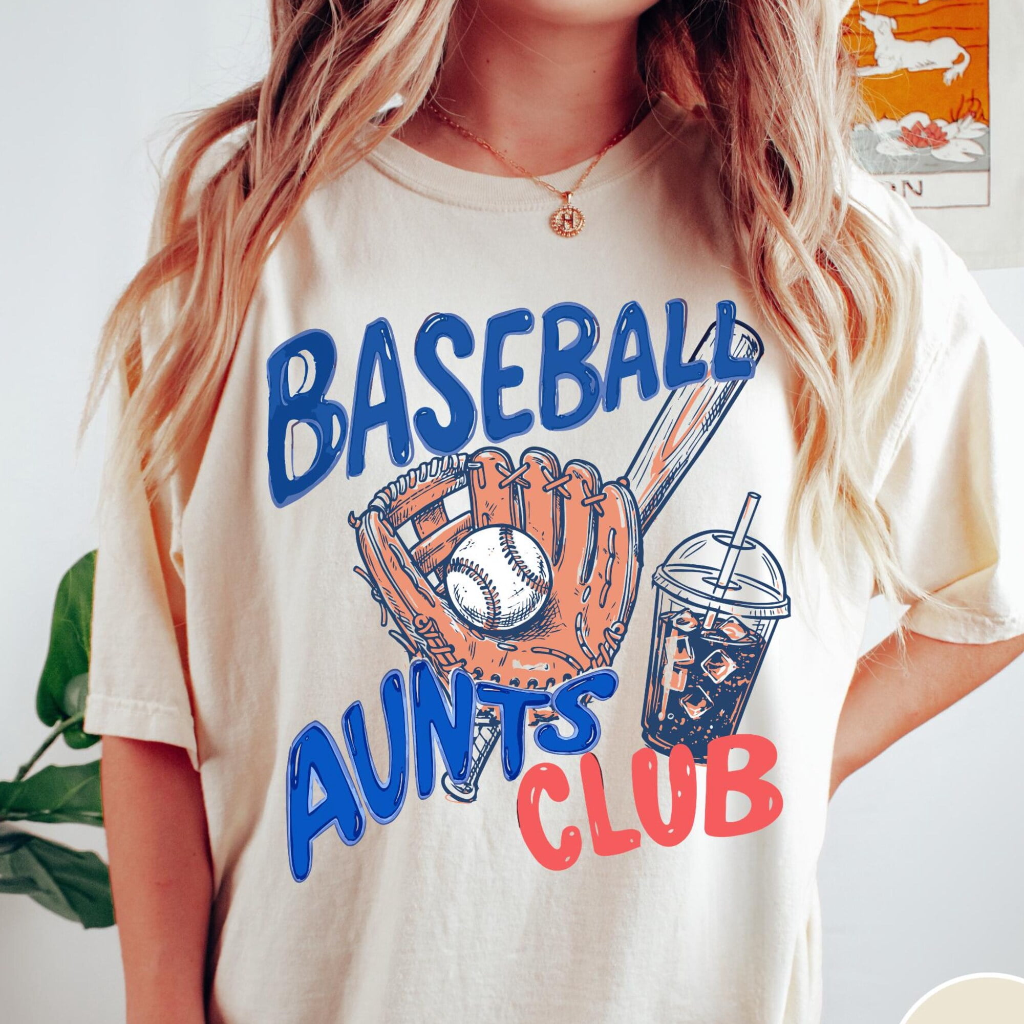 Baseball Aunts Club TShirt Gameday Doodle Baseball Tee Trendy Women 39 ...