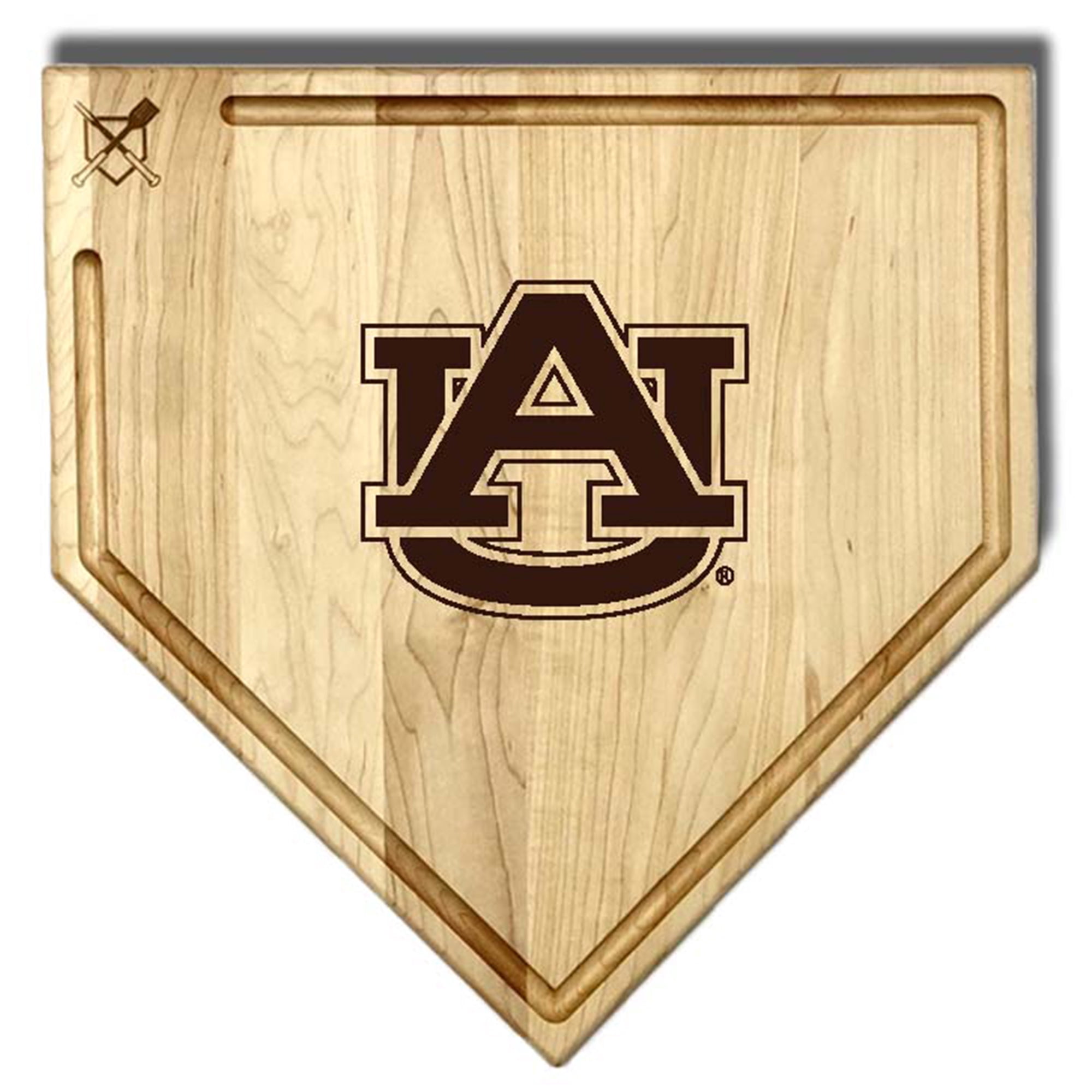 Baseball BBQ Auburn Tigers 17" x 17" Home Plate Cutting Board With ...