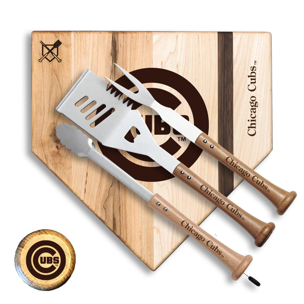 Baseball BBQ Chicago Cubs 12'' Silver Slugger Combo Set - Walmart.com