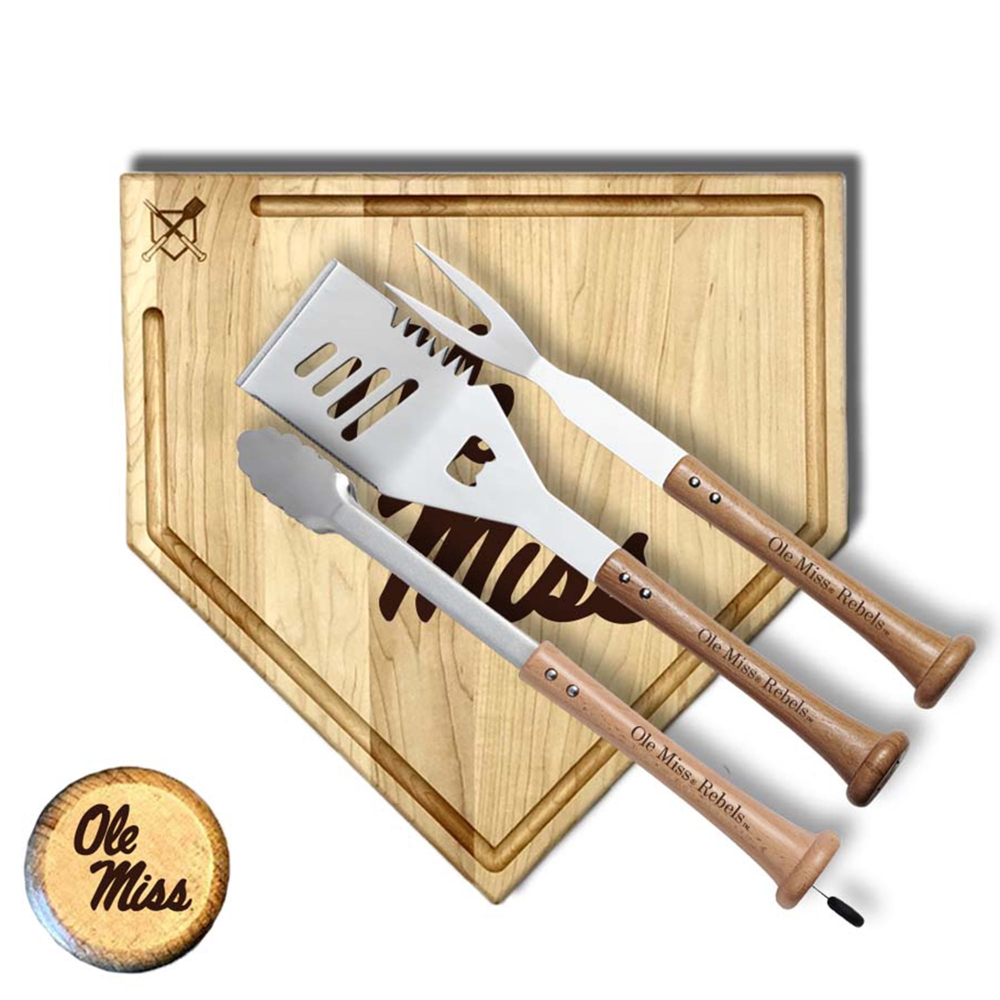 Baseball BBQ Ole Miss Rebels 17" Trough Silver Slugger Combo Set ...