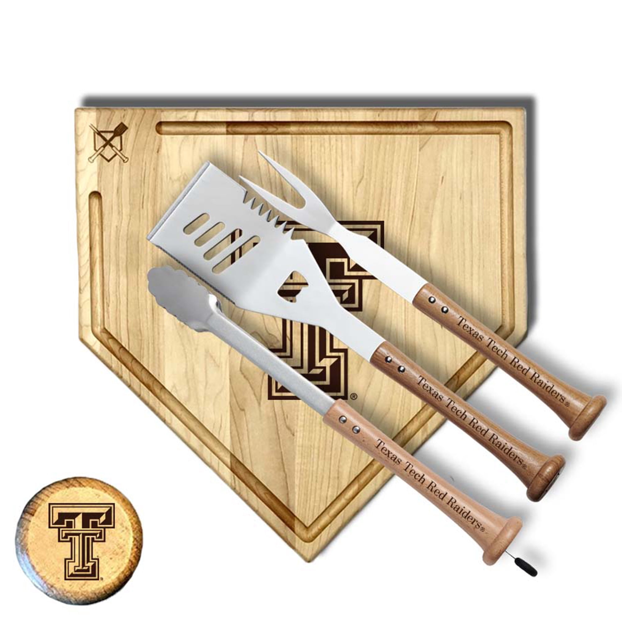 Baseball BBQ Texas Tech Red Raiders 17" Trough Silver Slugger Combo Set ...