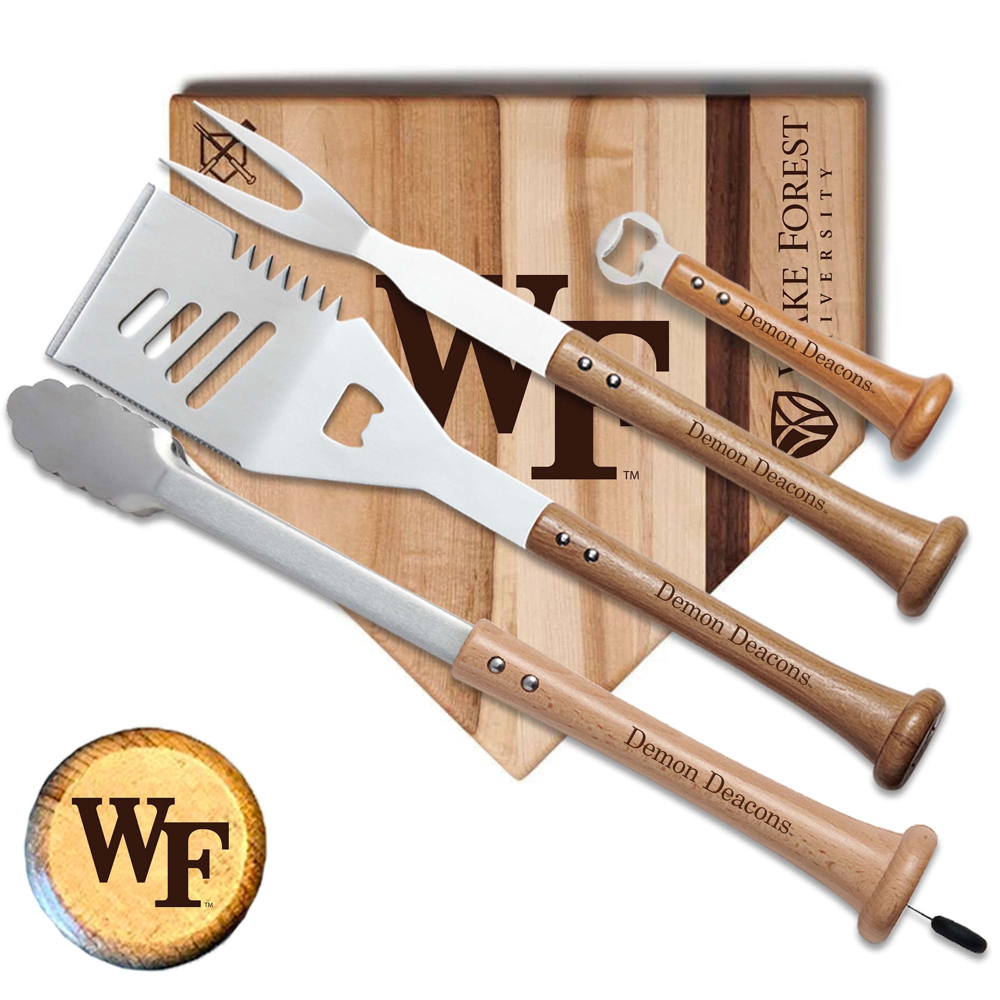 Baseball BBQ Wake Forest Demon Deacons 12" Grand Slam Combo Set - Walmart.com