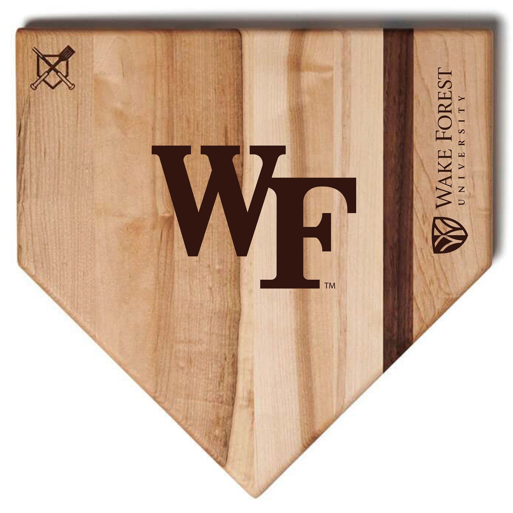 Baseball BBQ Wake Forest Demon Deacons 17" x 17" Home Plate Cutting ...