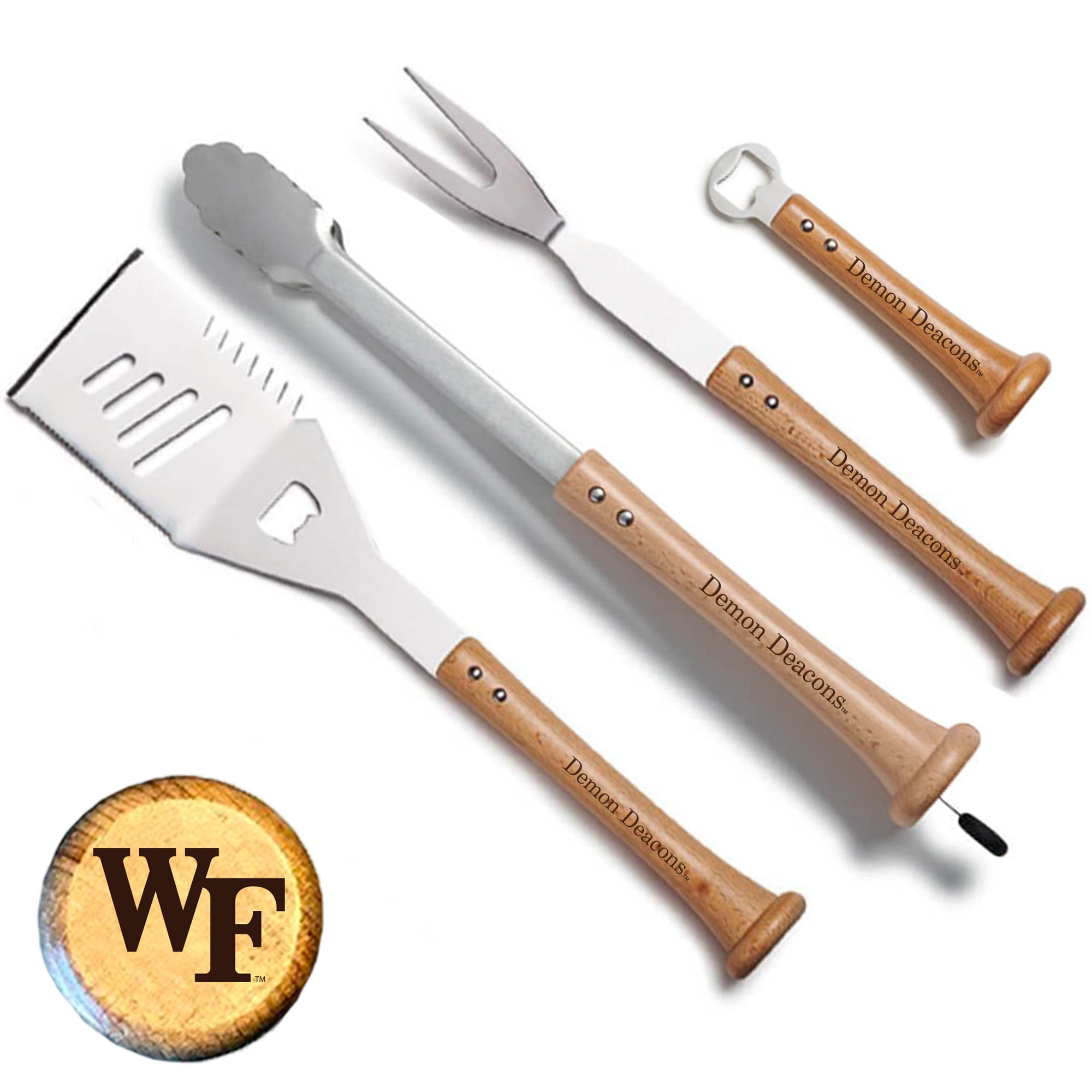 Baseball BBQ Wake Forest Demon Deacons Home Run Grill Set - Walmart.com