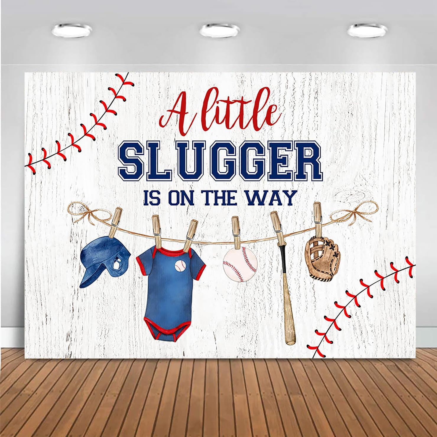 Baseball Backdrop for Boy's Baby Shower Baseball Sports Party ...