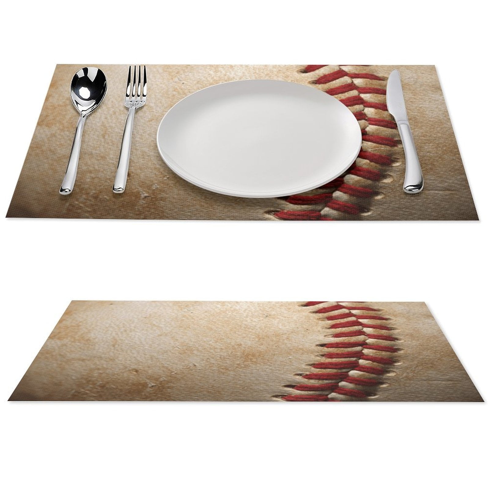 Baseball Background PVC Waterproof Place Mats Placemats Dining Table ...