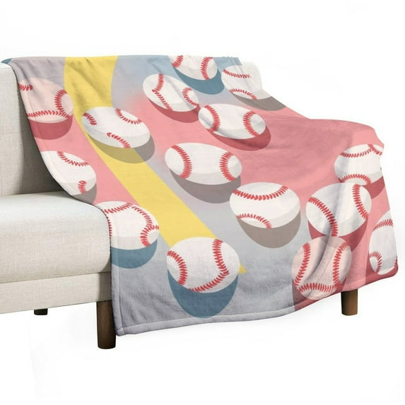 Baseball Background Pattern Throw Blanket for Sofa Luxury Home Interior ...