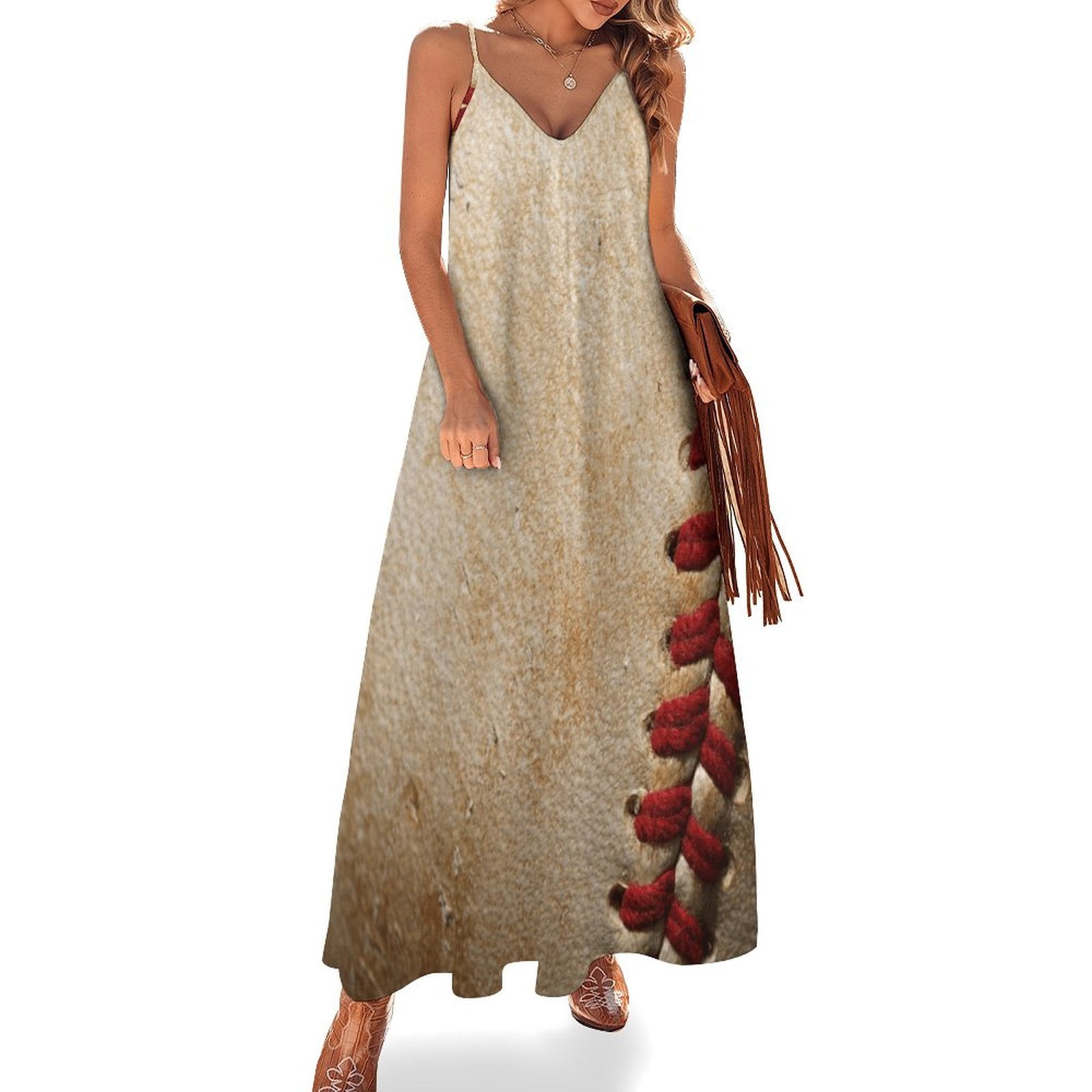 Baseball Background Sleeveless Dress Women's Evening Dress Womans ...