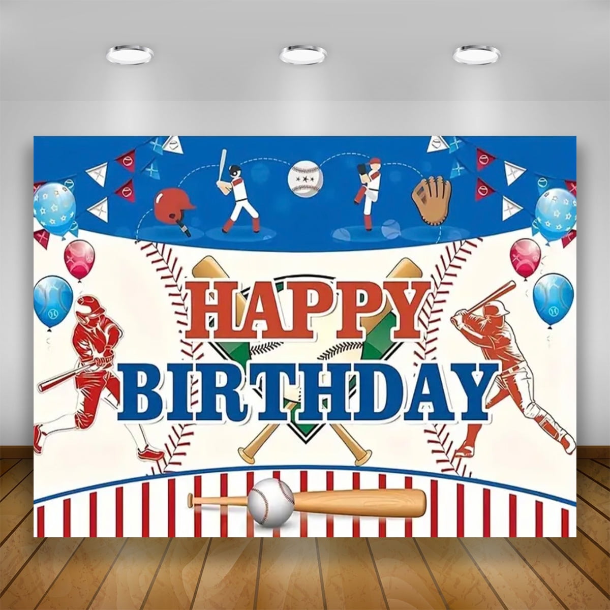 Baseball Backgrounds Children's Birthday Party Decoration Newborn Baby ...