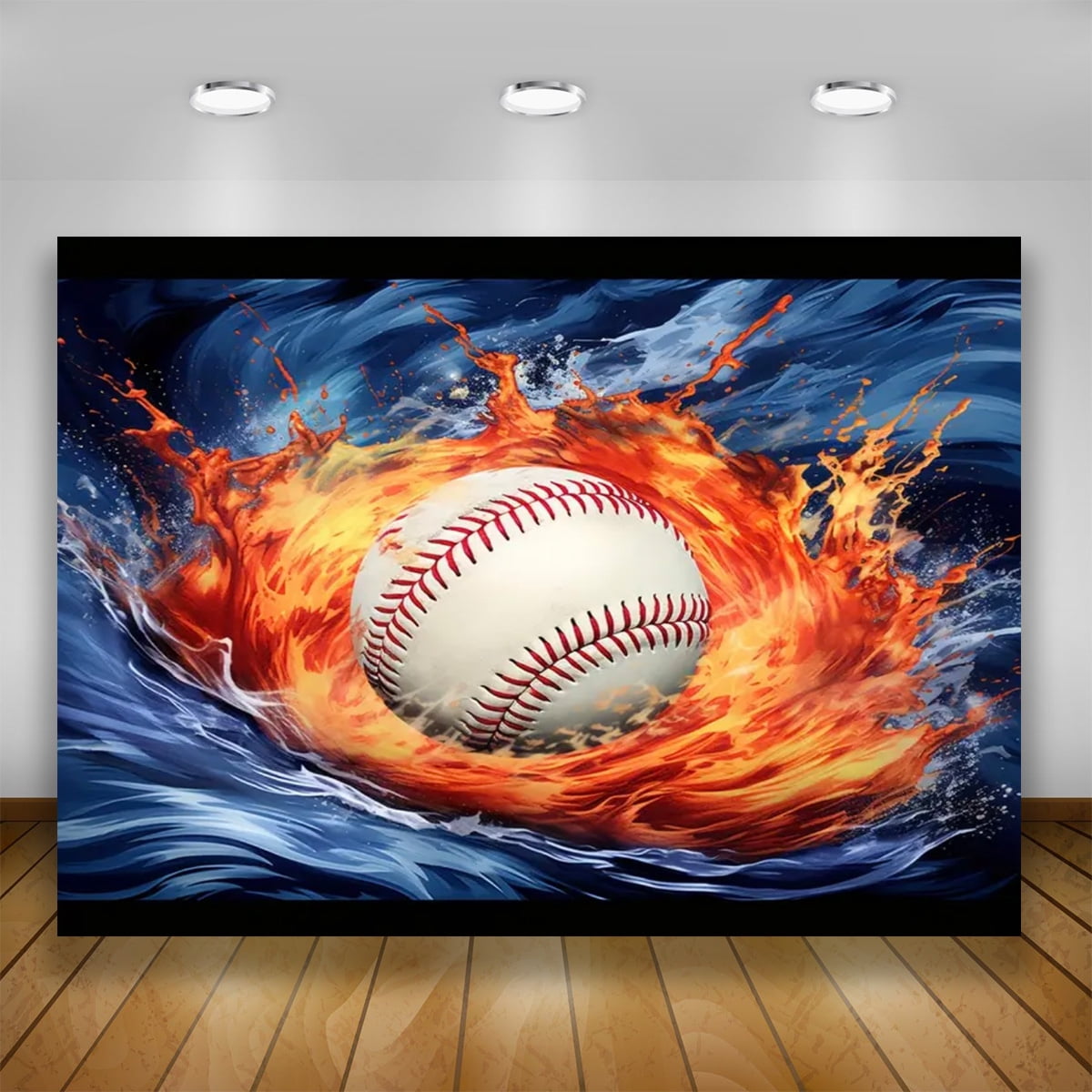 Baseball Backgrounds Children's Birthday Party Decoration Newborn Baby ...