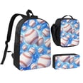 Baseball Backpack Set 3pc Including Backpack, Lunch Bag and Pen Bag ...