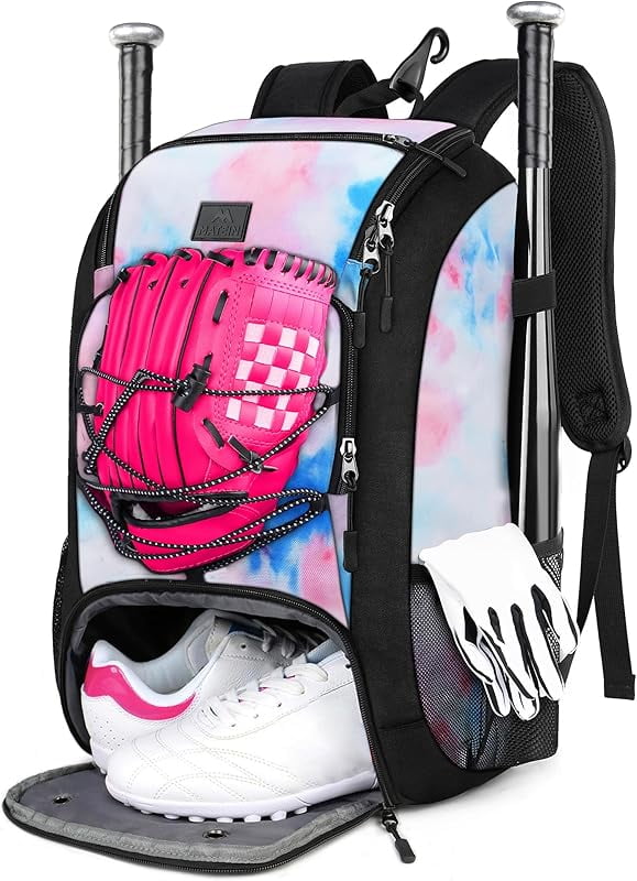 Baseball Backpack, Softball Bat Bag with Shoes Compartment for Youth ...