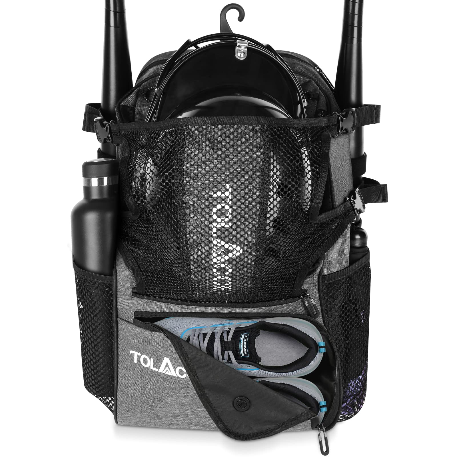 Worth Sports XL WOXLBP-17-RDB Backpack Holds 4 bats, fence hooks, Red ...