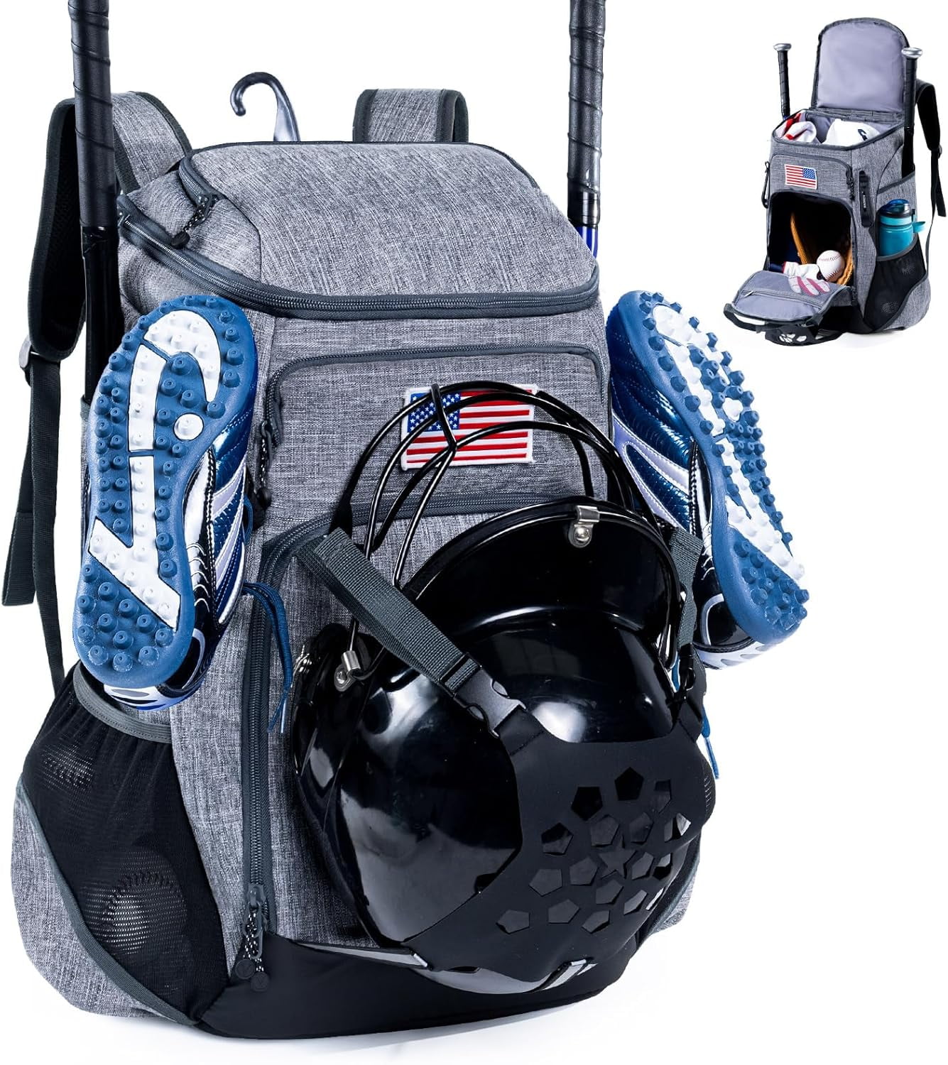 | Baseball Bag Softball Bat Bag Double-layer Baseball Backpack Adult ...