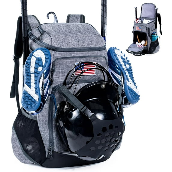 | Baseball Bag Softball Bat Bag Double-layer Baseball Backpack Adult ...