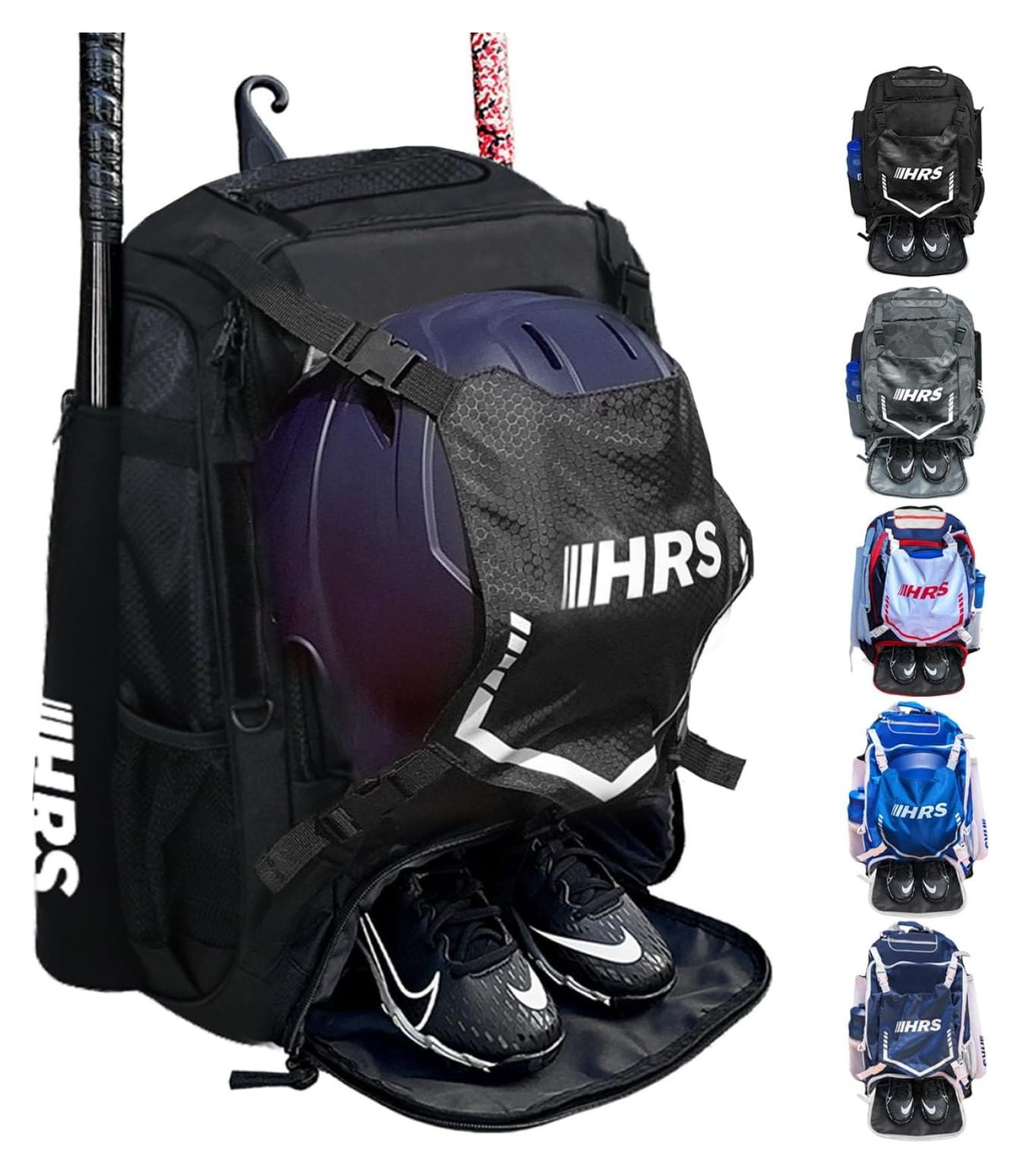 Baseball Bag, Softball Bat Bag for Youth & Adult. Holds 4 Bats, Glove ...