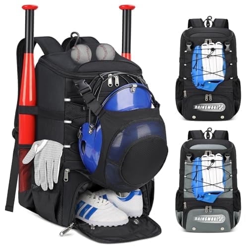Baseball Bag for Youth & Adult Lightweight Softball Bat Bag with Shoe ...